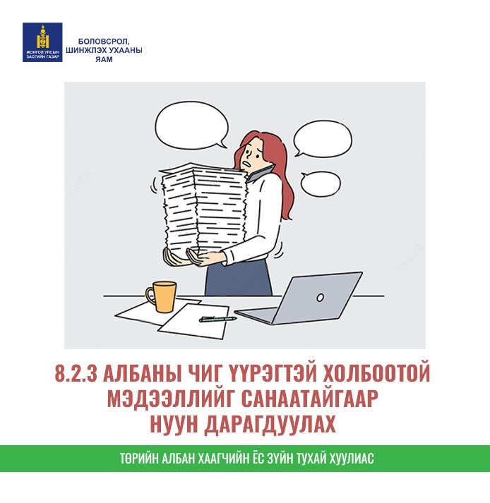 Төрийн албан хаагчийн ёс зүйн тухай хуулиас Монгол Улсын Шинжлэх